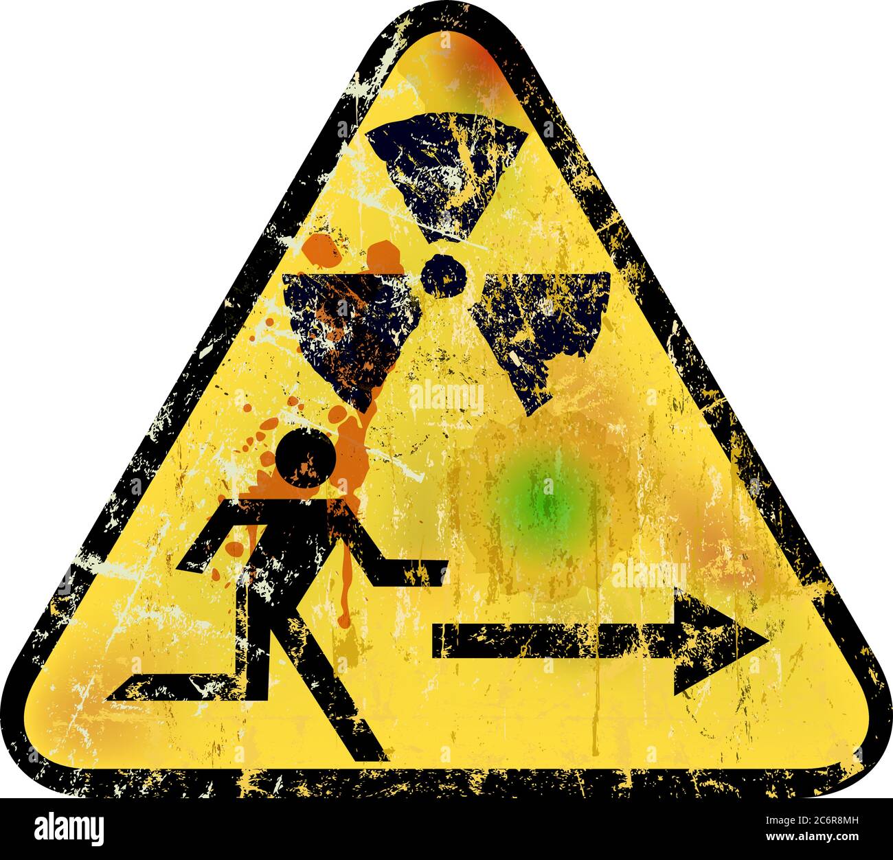 nuclear radiation emergency exit sign, vector illustration Stock Vector ...