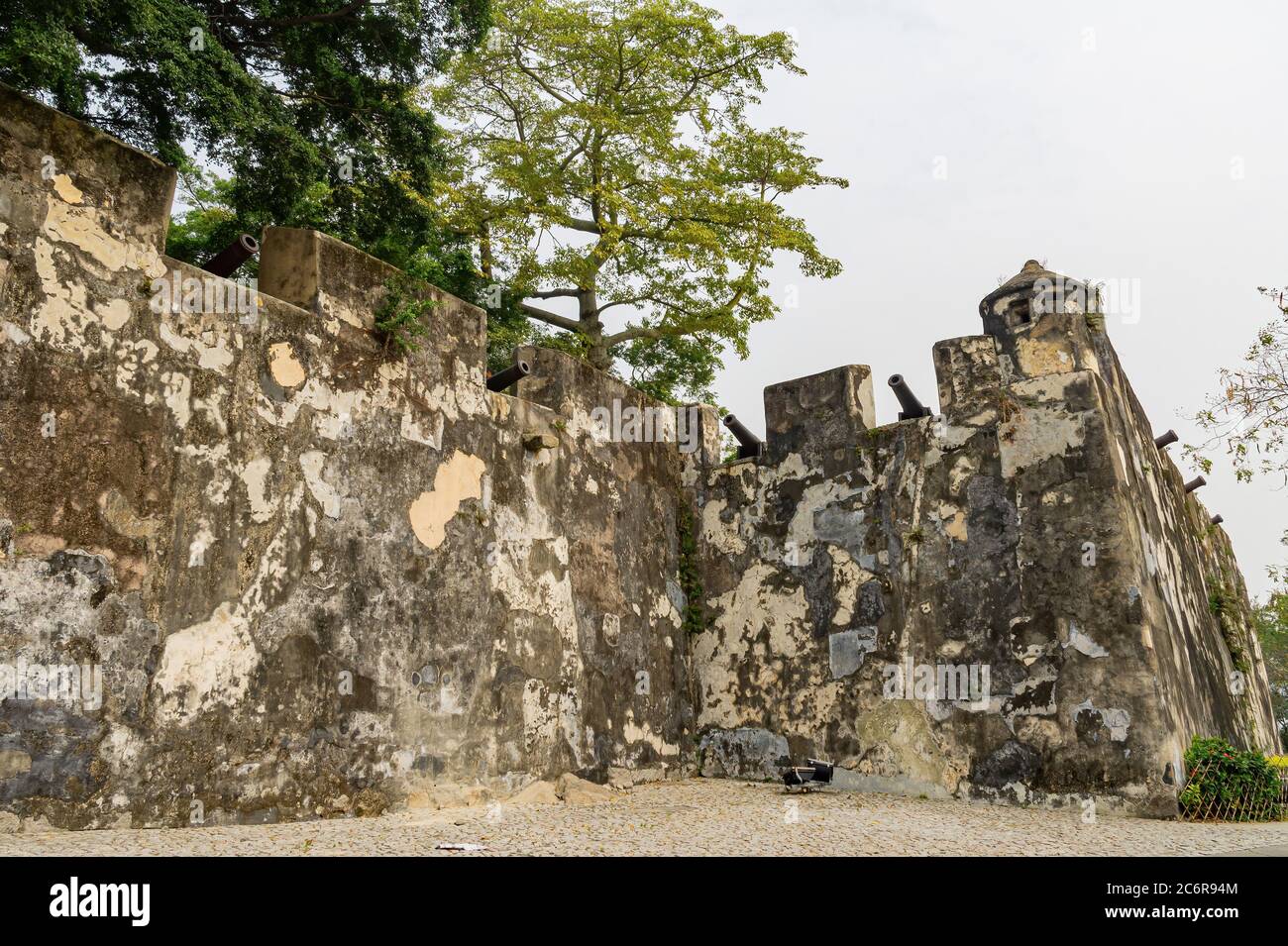 Sunny exterior view of the Monte Fort at Macao, China Stock Photo - Alamy