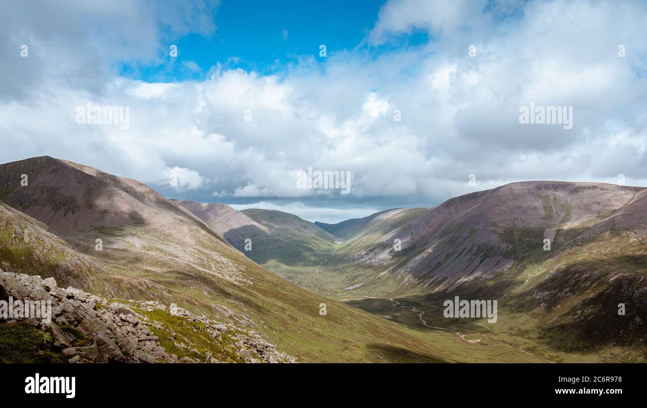 Lairig ghru from The Devil's Point Stock Photo - Alamy