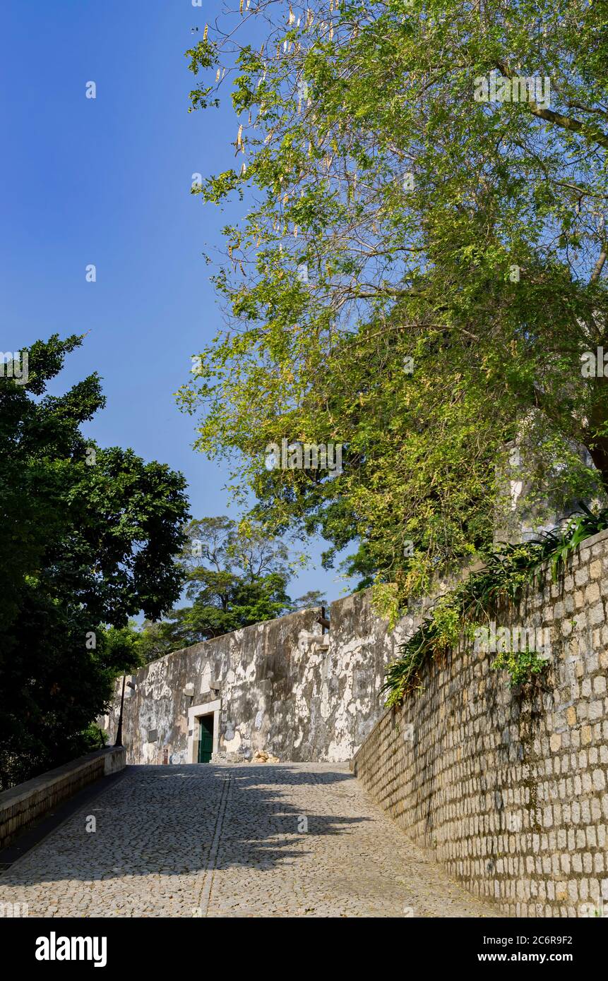 Sunny exterior view of the Monte Fort at Macao, China Stock Photo - Alamy