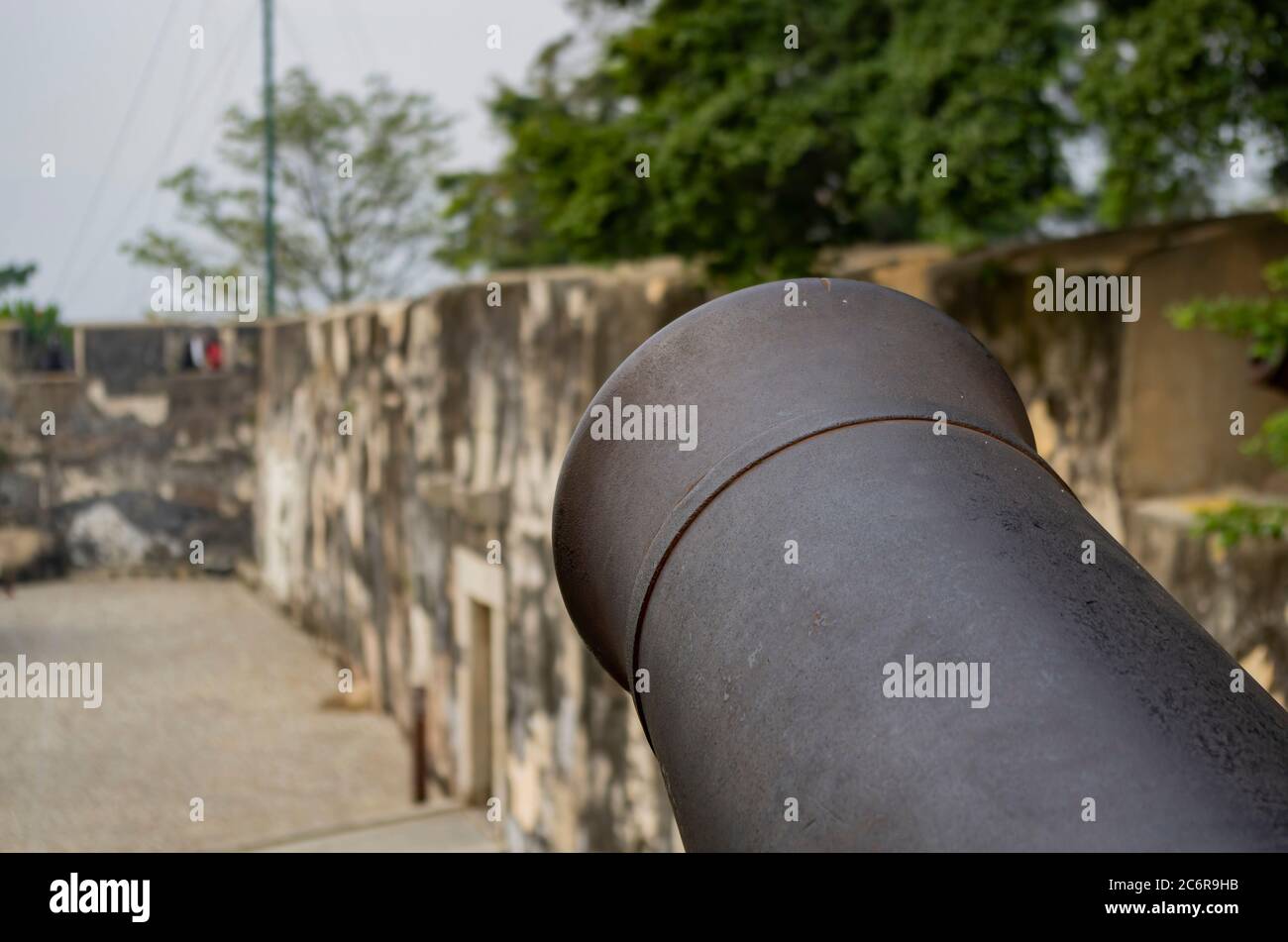 Sunny view of the cannon of Monte Fort at Macao, China Stock Photo - Alamy