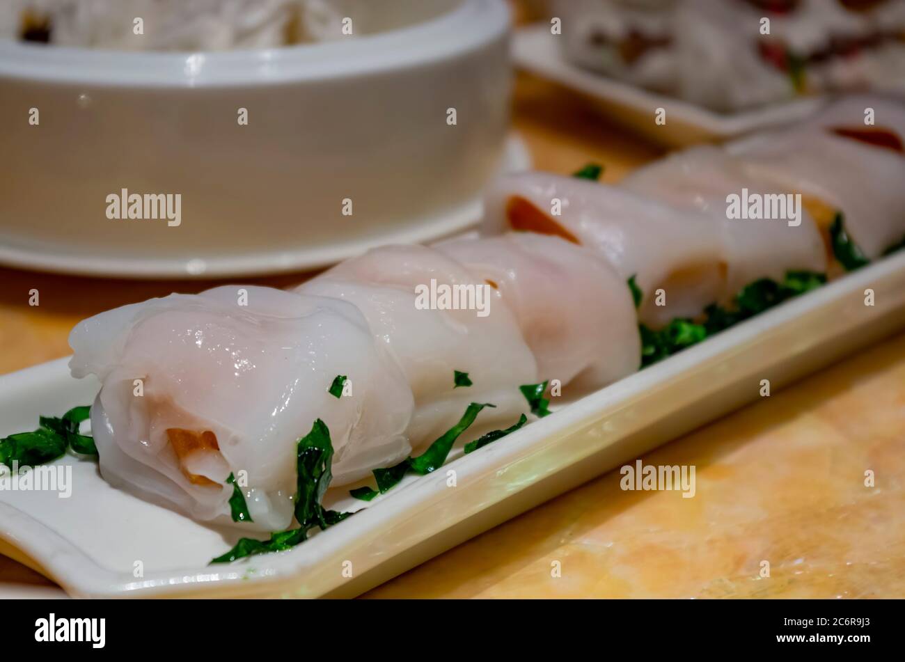 Rice noodle rolls hi-res stock photography and images - Alamy