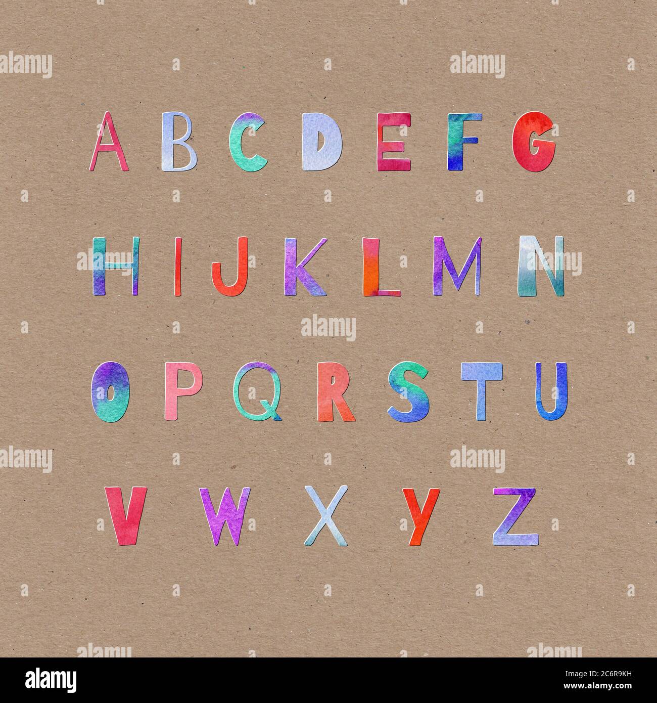 Alphabet in cut paper hi-res stock photography and images - Alamy