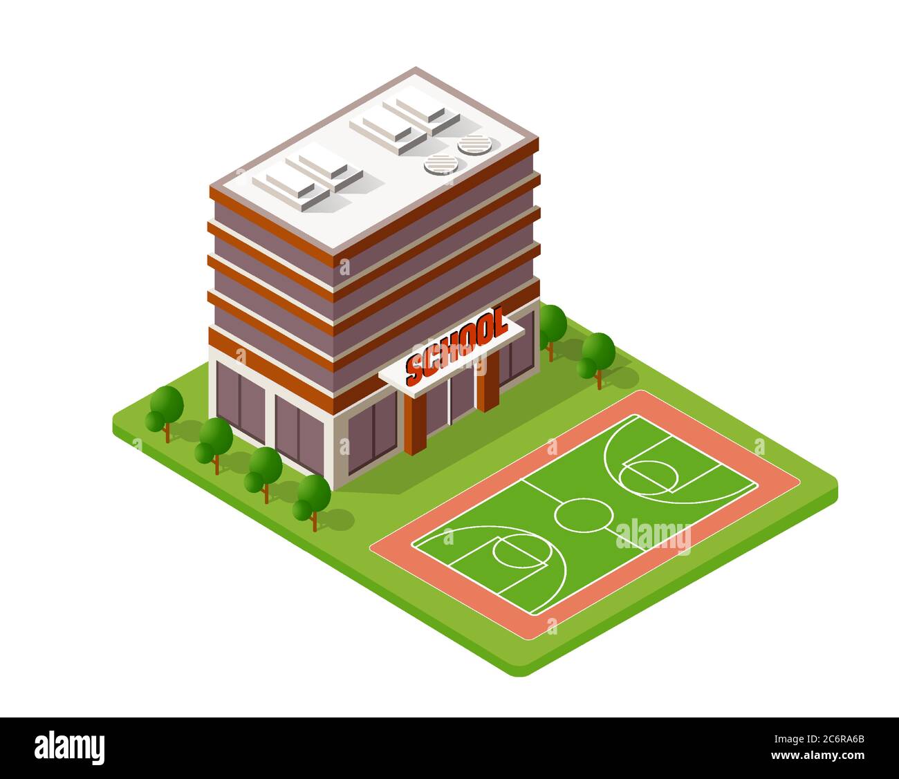 School isometric building study education Stock Vector Image & Art - Alamy