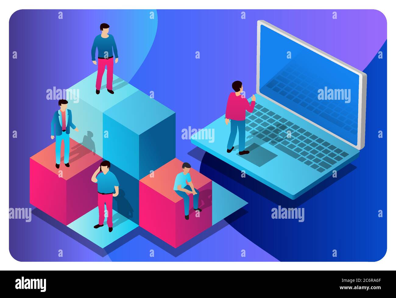 Concept illustration computer technology communication Stock Vector ...