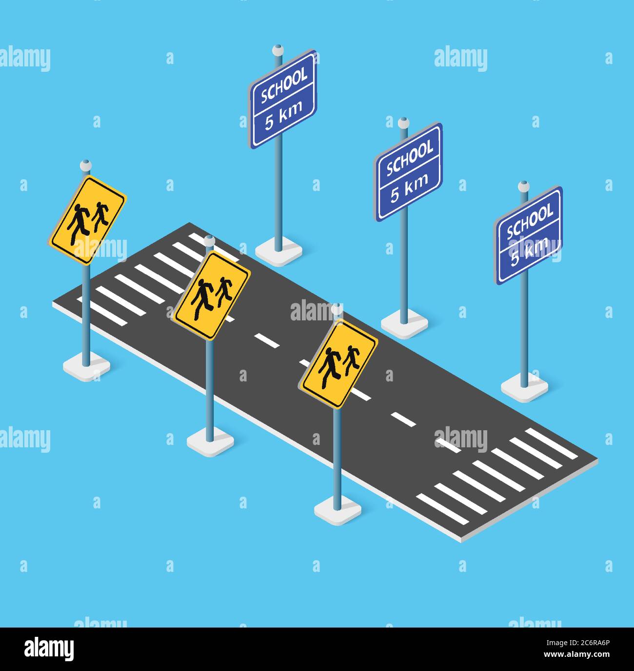 Bus on town road Stock Vector Images - Alamy