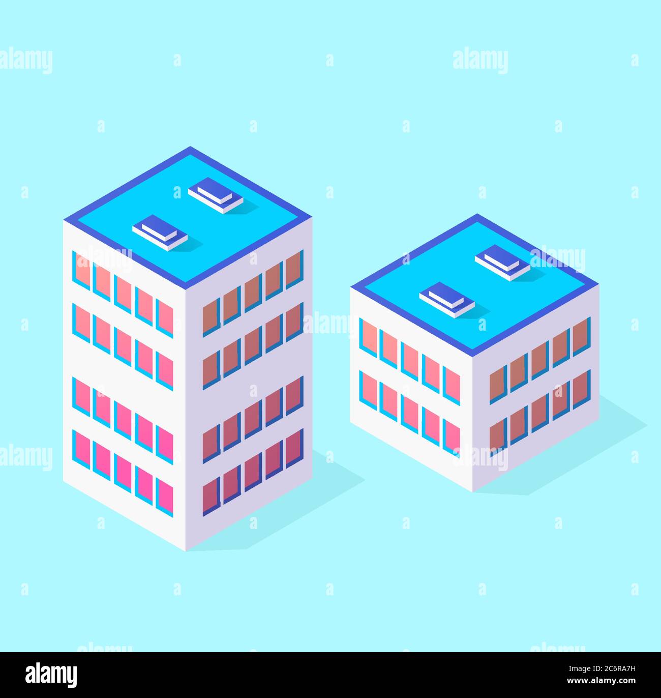 Isometric 3d module block district part Stock Vector Image & Art - Alamy