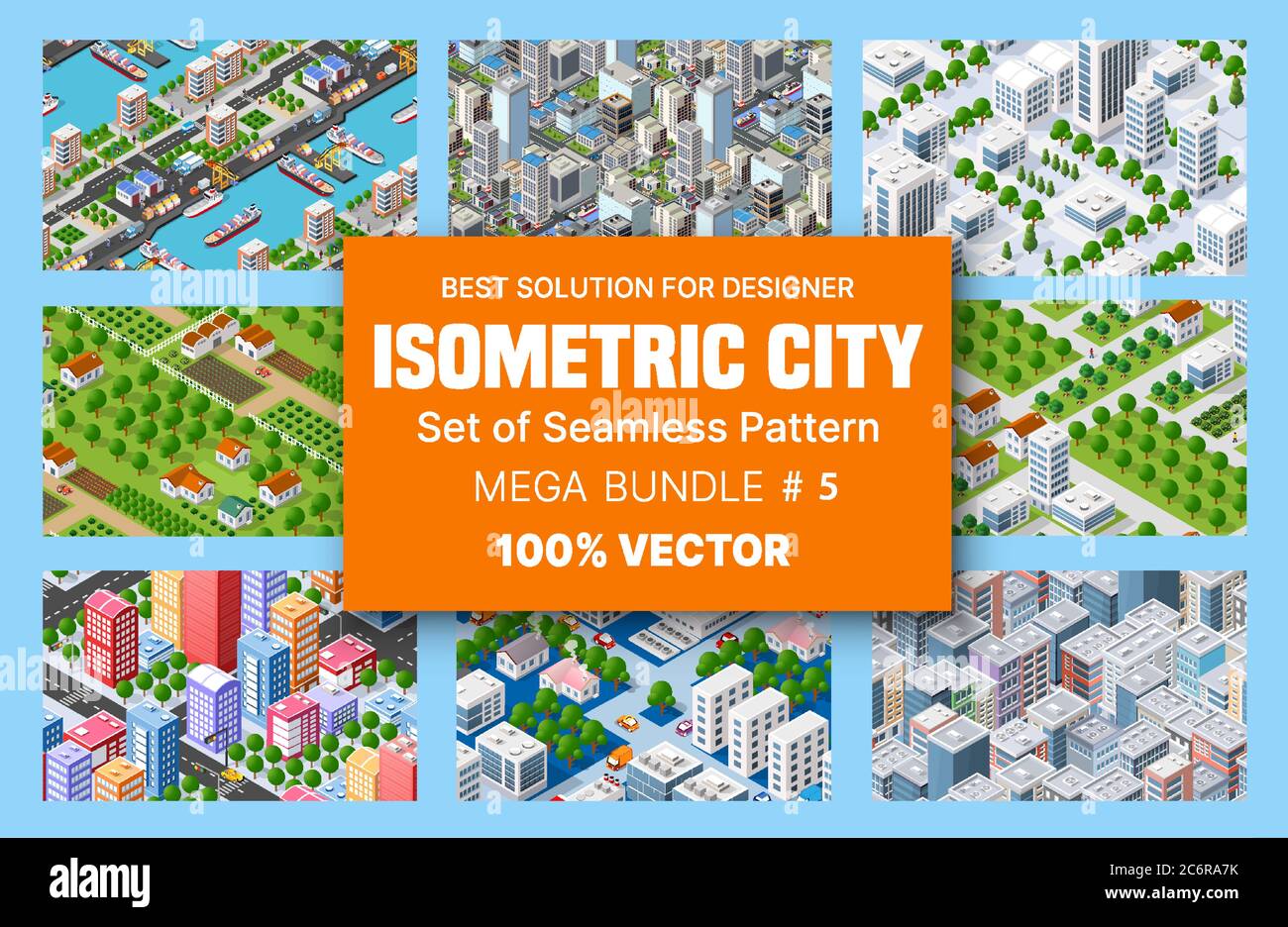 Isometric set of blocks module of areas Stock Vector Image & Art - Alamy