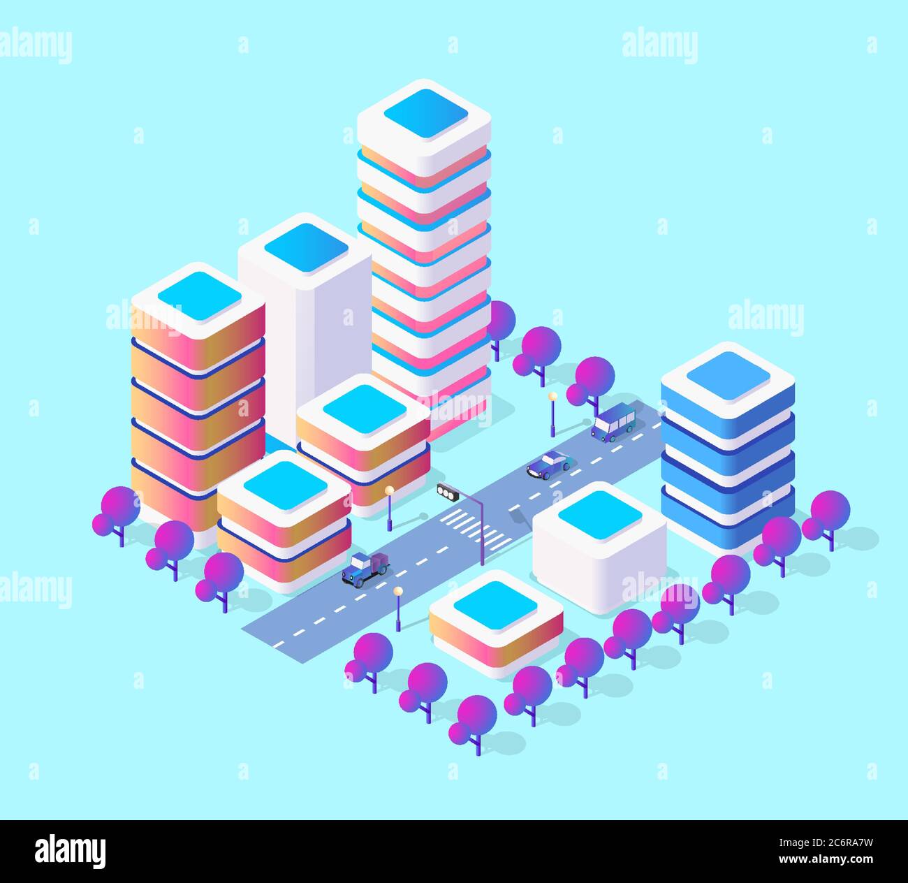 Isometric 3d module block district part Stock Vector Image & Art - Alamy