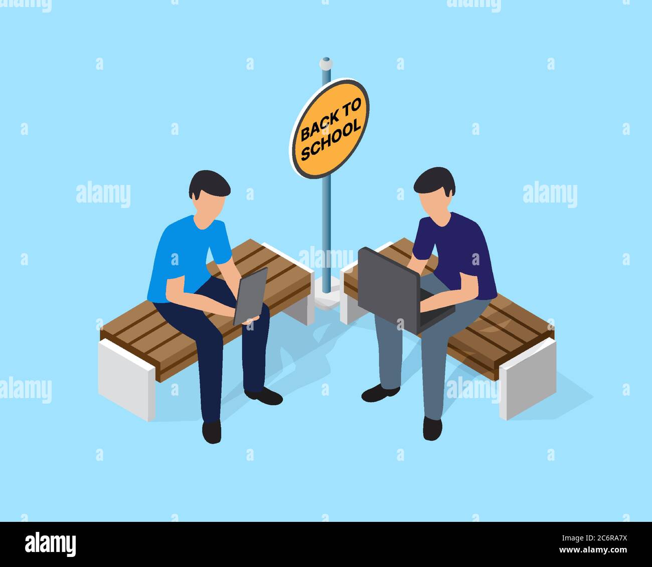 Back to school isolated smiling Stock Vector Images - Alamy