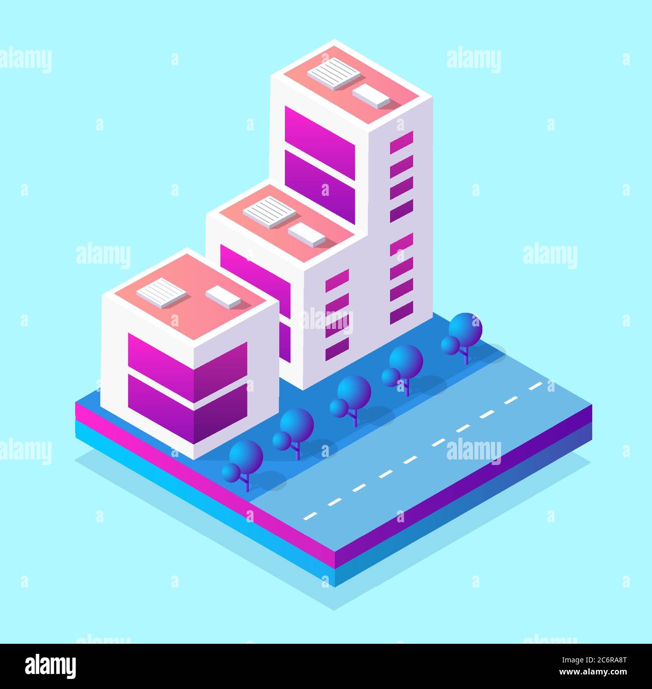 Isometric 3d module block district part Stock Vector Image & Art - Alamy