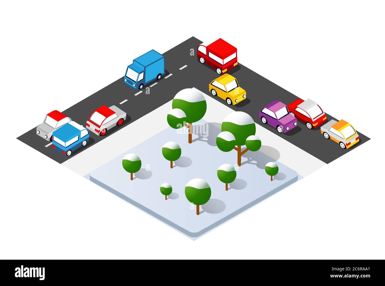 Isometric Crossroads intersection of streets Stock Vector Image & Art ...