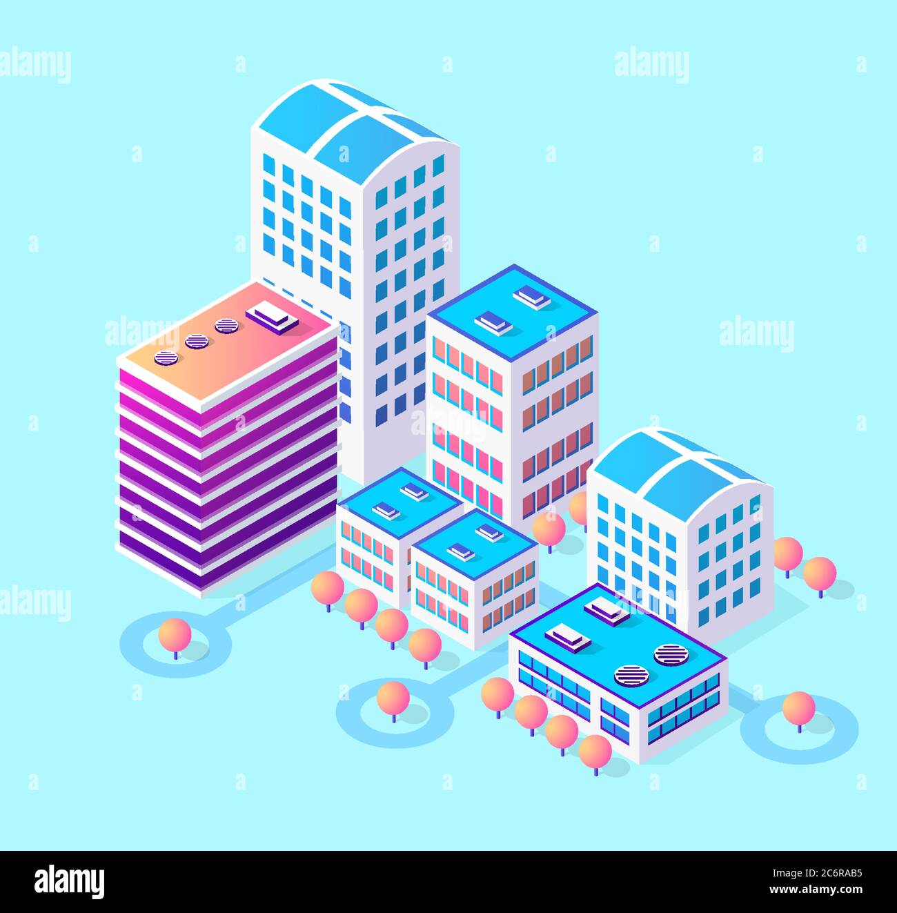 Isometric 3d module block district part Stock Vector Image & Art - Alamy