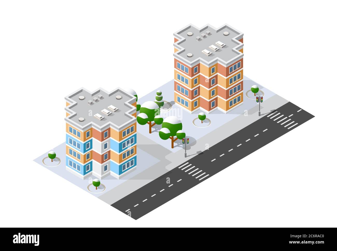 Isometric 3d module block district part Stock Vector Image & Art - Alamy