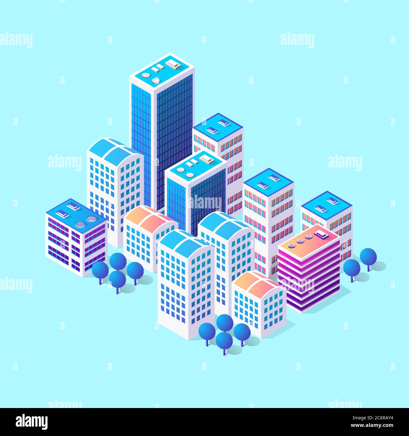 Isometric 3d module block district part Stock Vector Image & Art - Alamy