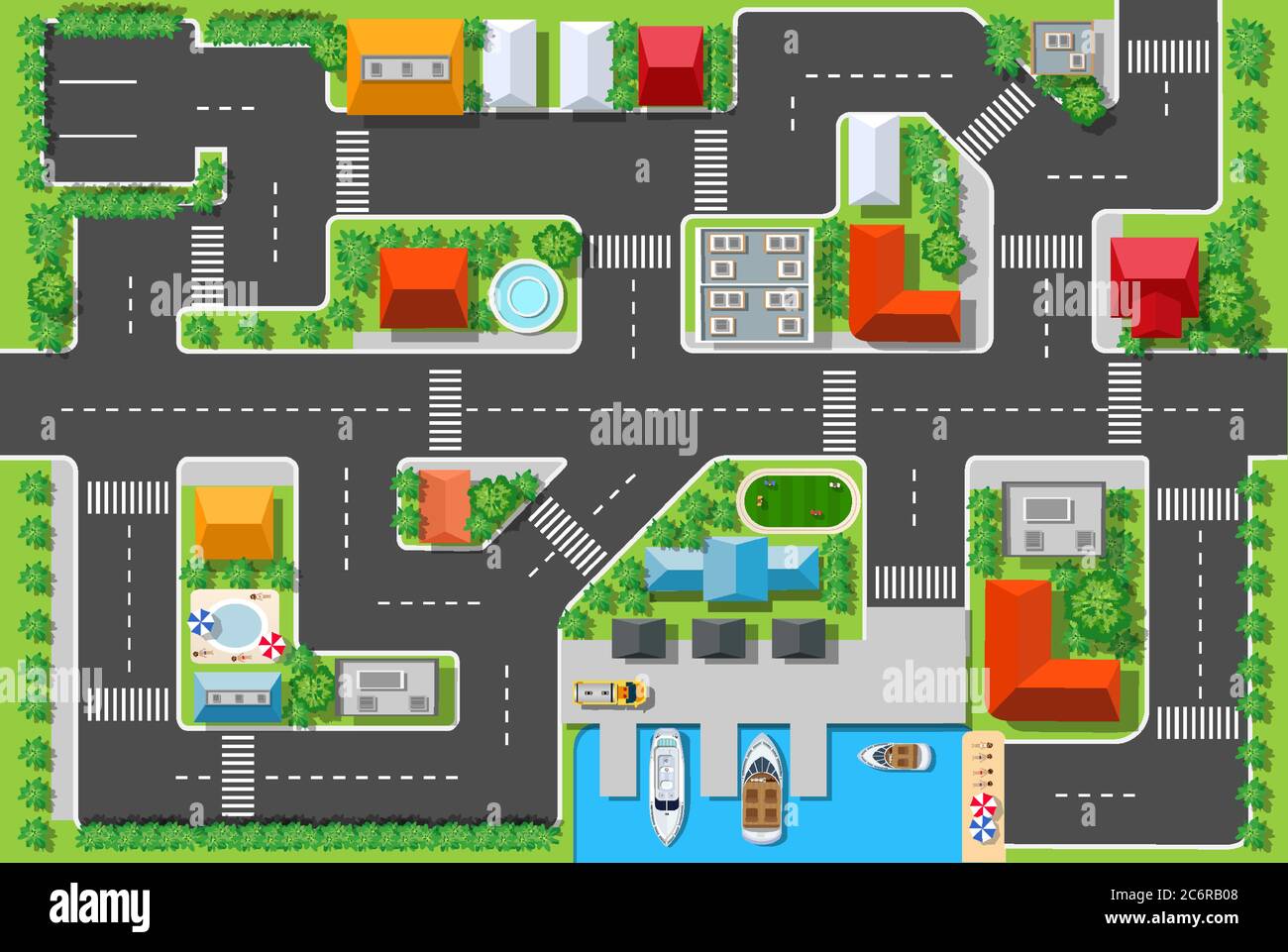 A city houses Stock Vector Images - Alamy