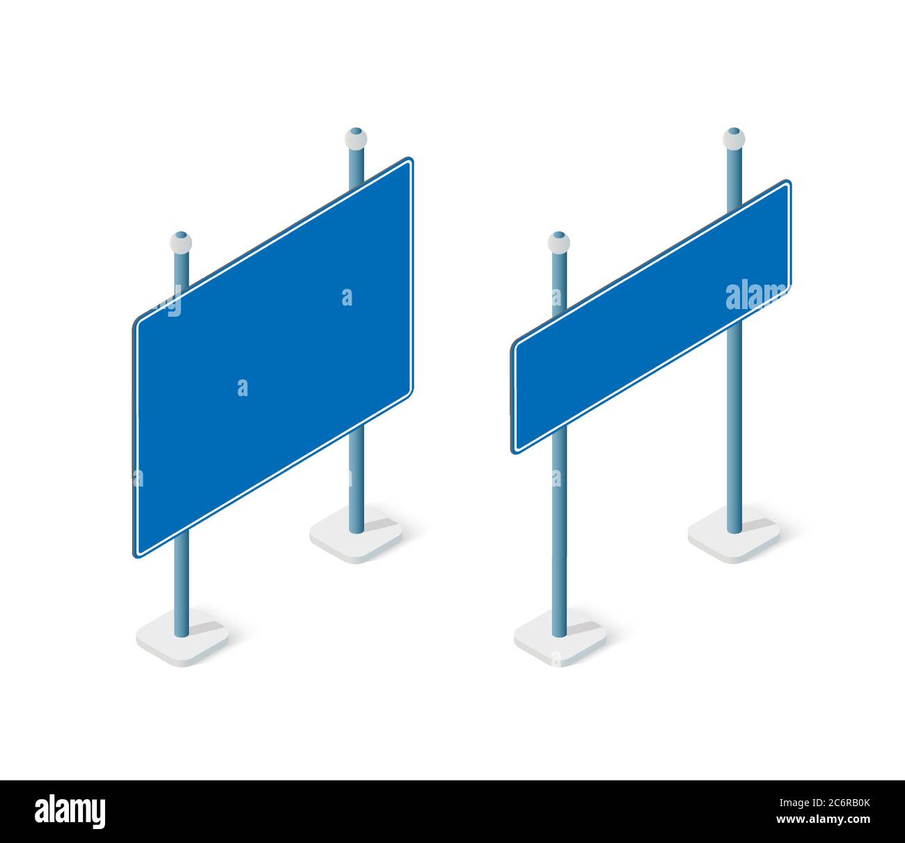 Road signs isometric set street object for highway Stock Vector Image ...
