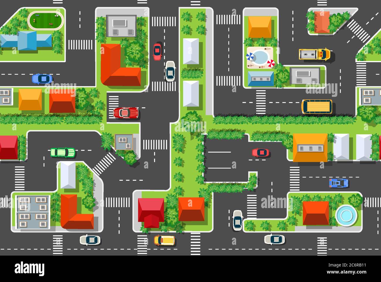 Seamless repeating background urban pattern Stock Vector Image & Art ...