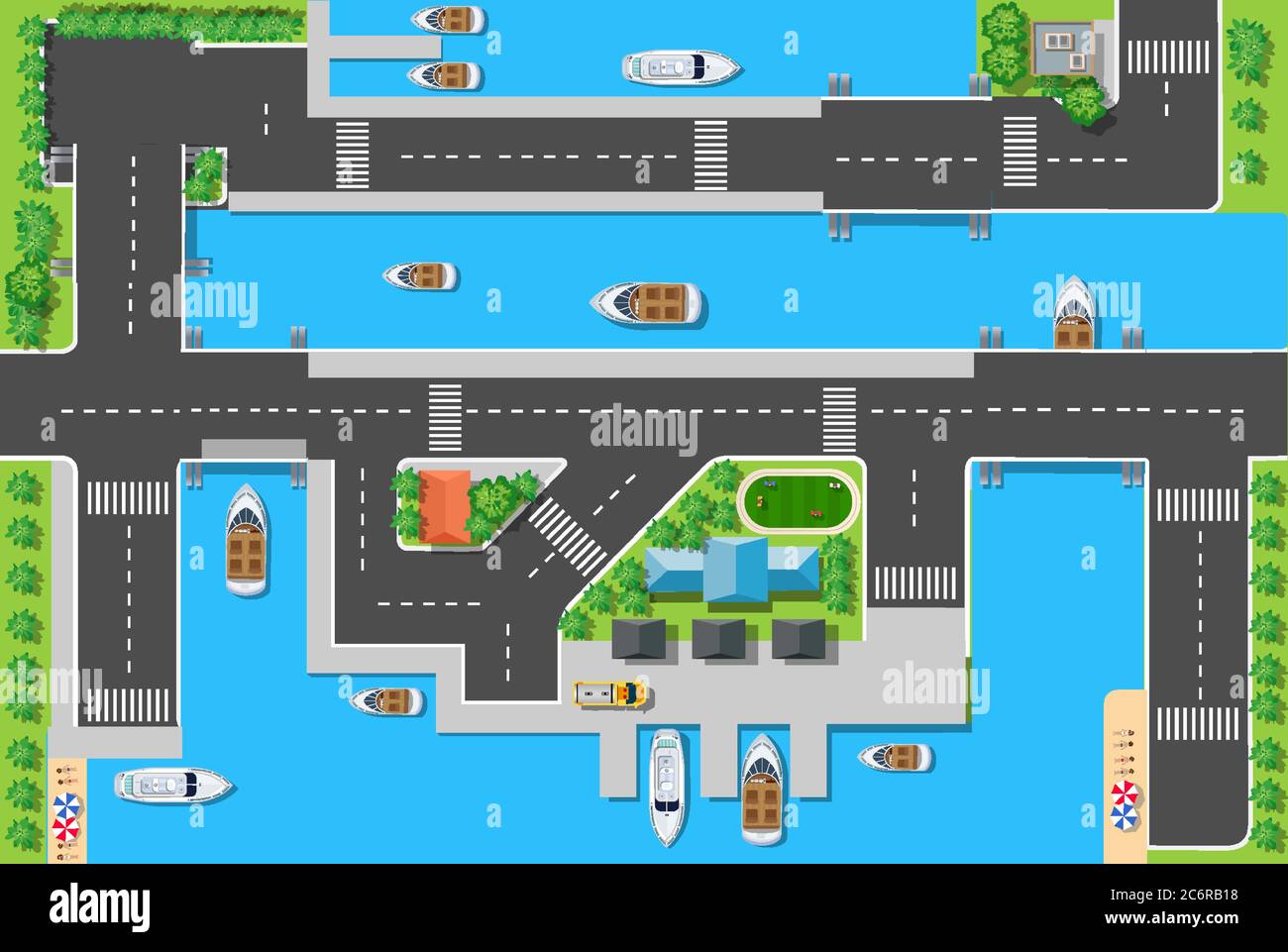 Aerial view top tower Stock Vector Images - Alamy