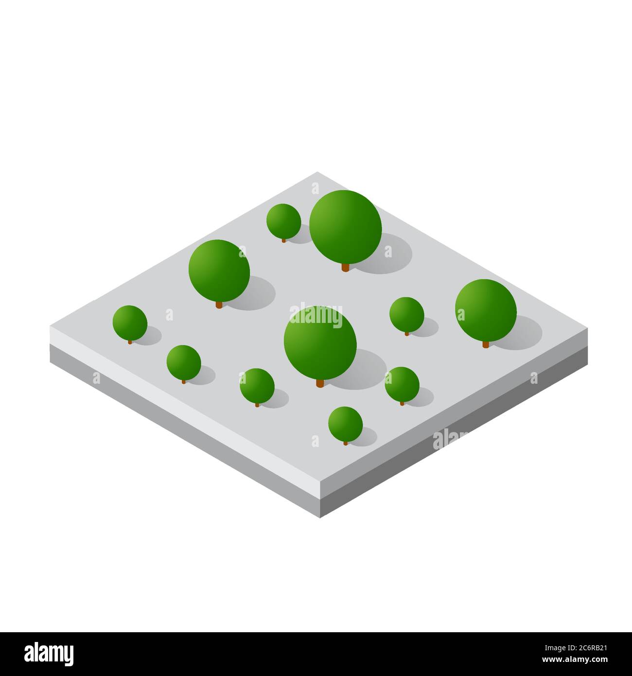 Isometric 3d trees forest Stock Vector Image & Art - Alamy
