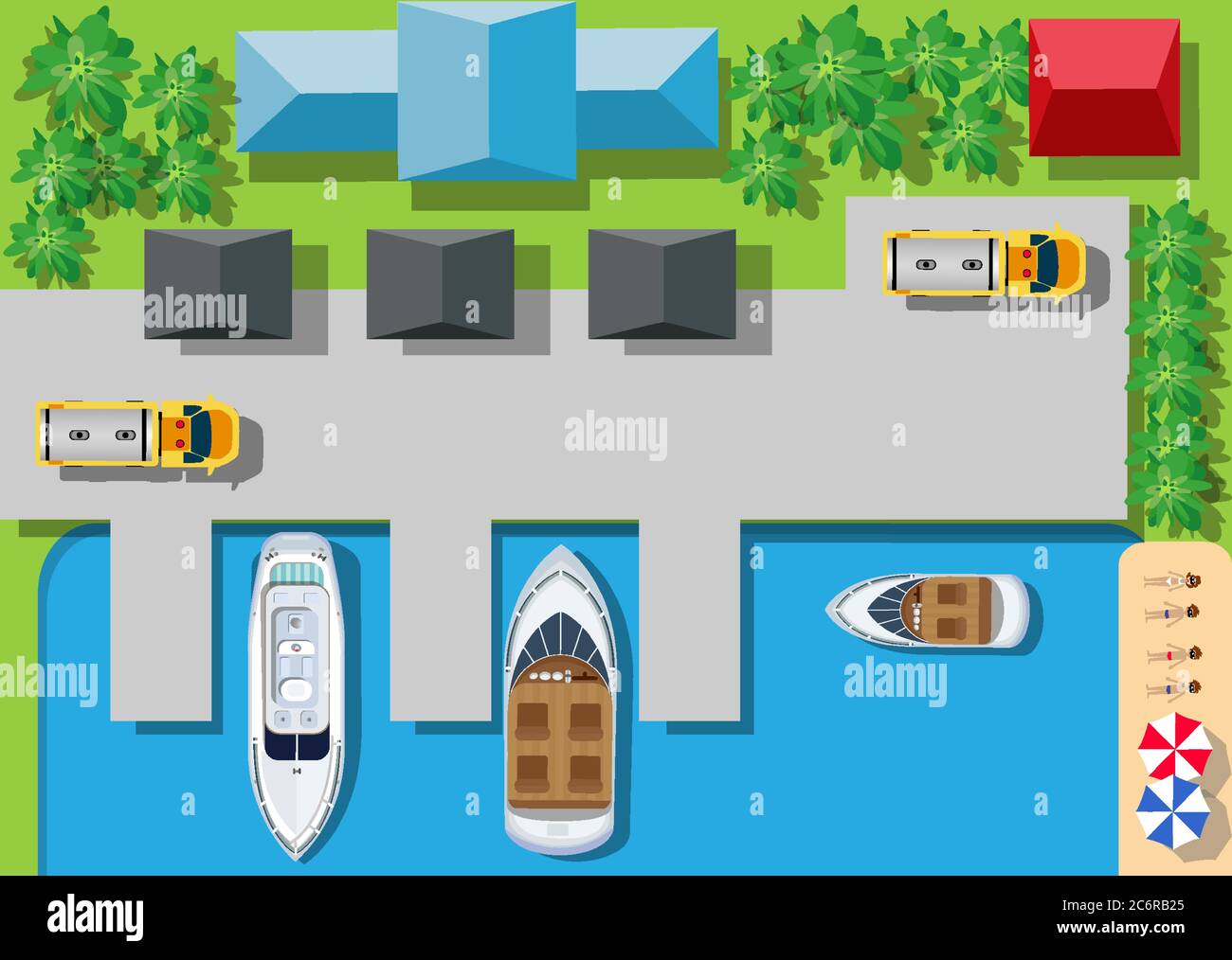 Aerial view top tower Stock Vector Images - Alamy