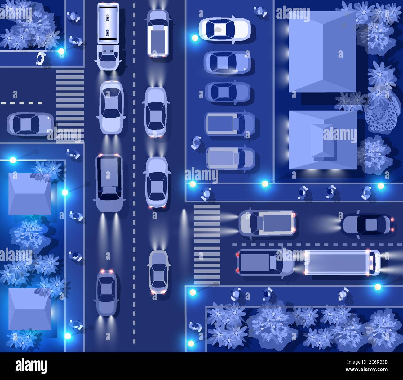 Ultraviolet building map top view city electric Stock Vector Image ...