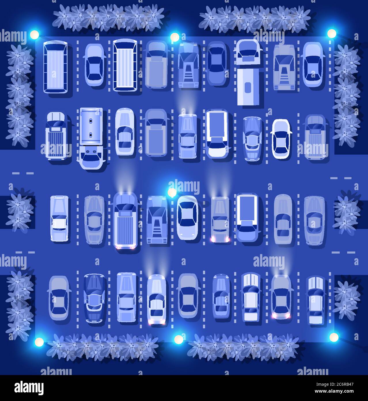 Top view city at night Stock Vector Images - Alamy