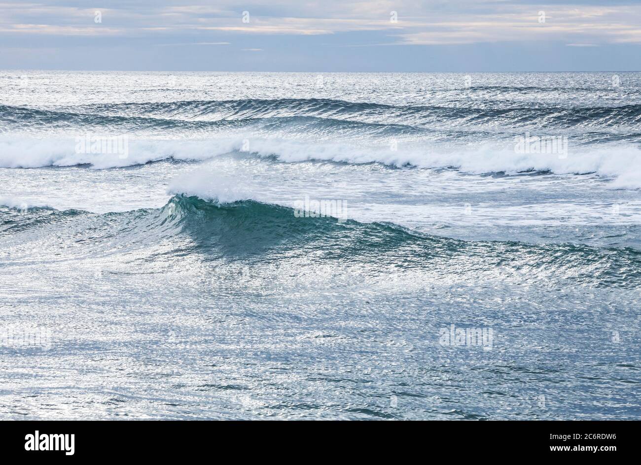 Waves on the Oregon Coast, as seen from Clatsop Spit, Fort Stevens ...