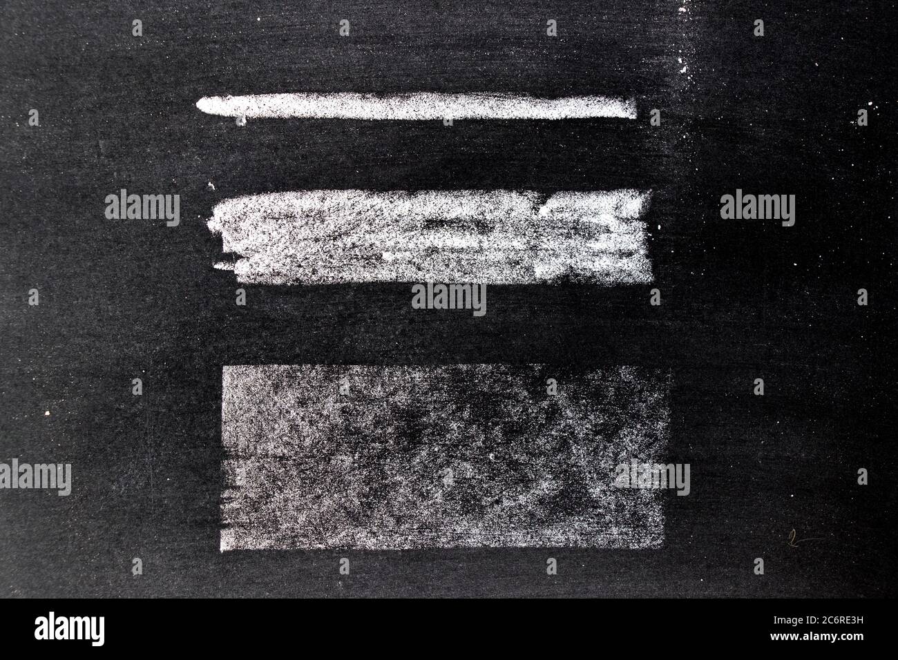 White chalk hand drawing in square or line shape on blackboard ...