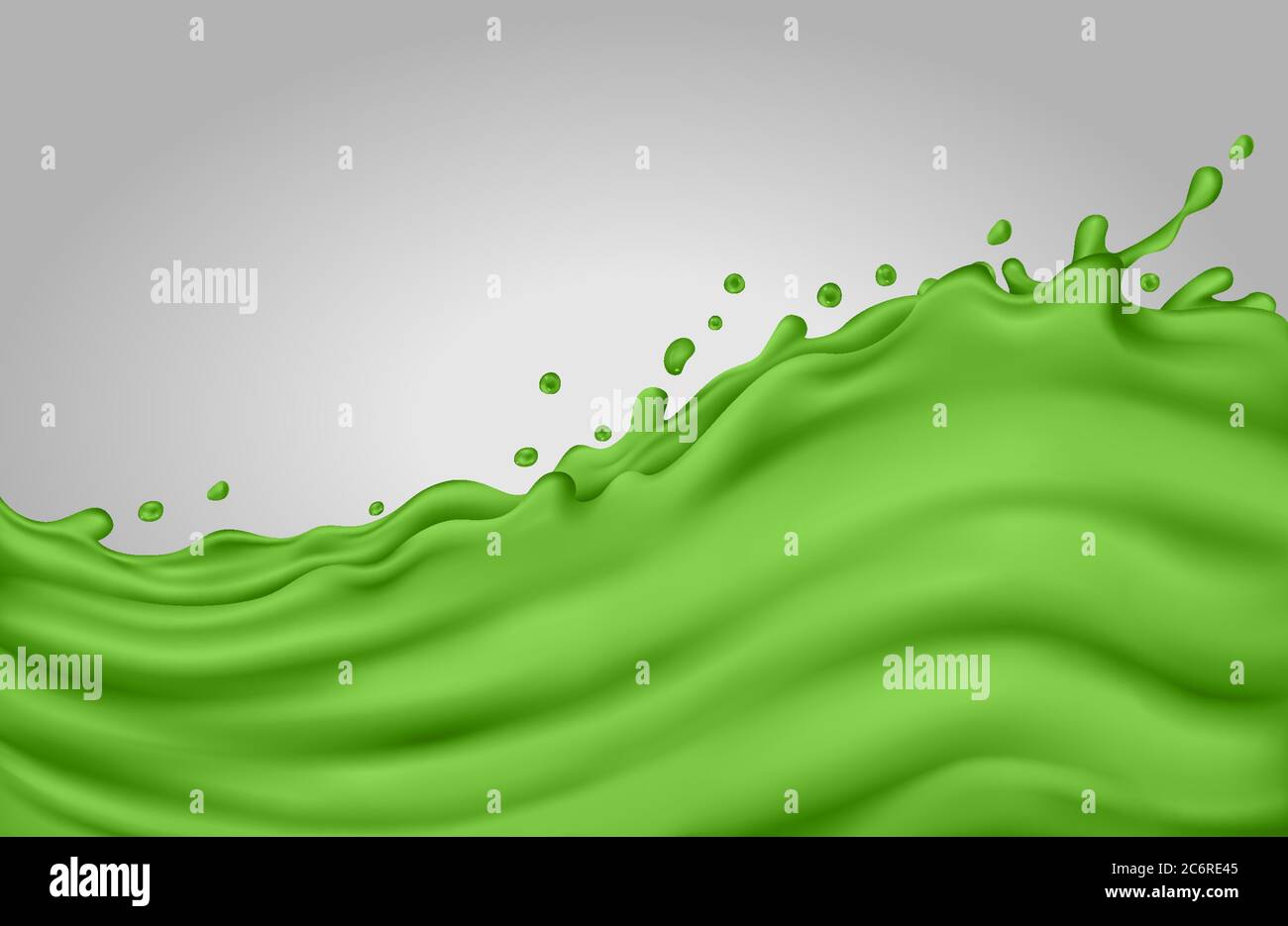 Green juice splash wave on a gray background Stock Vector Image & Art ...