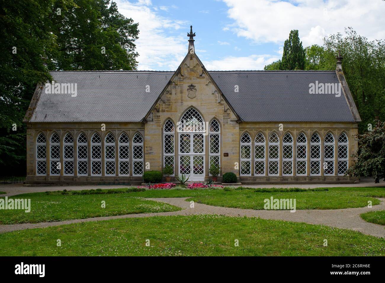 Harbke, Germany. 07th July, 2020. The orangery in the Harbke Castle ...
