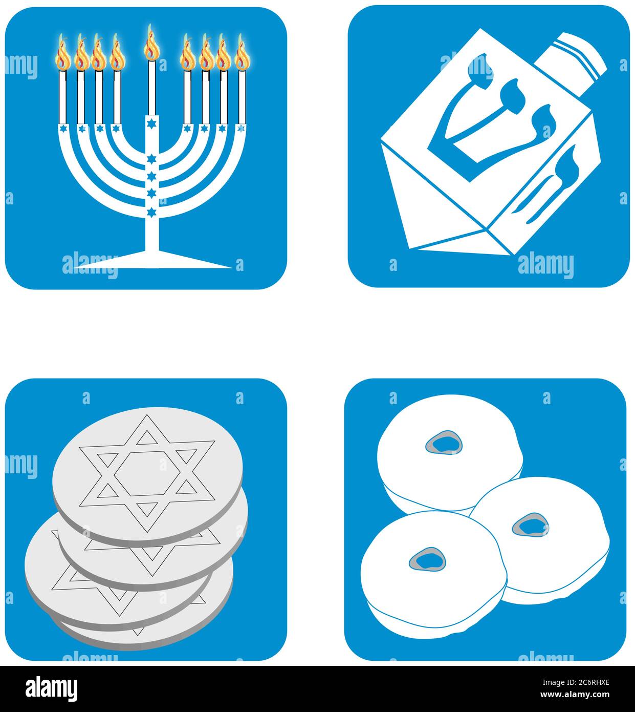Menorah icon blue vector Stock Vector Images - Alamy