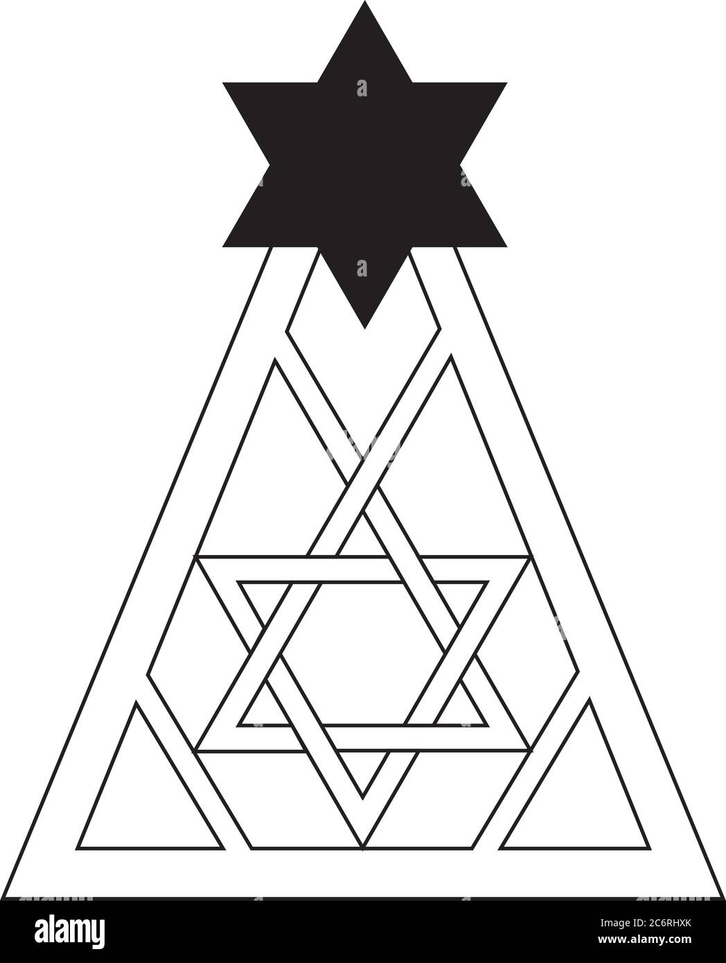 Christmas tree star xmas Black and White Stock Photos & Images - Alamy