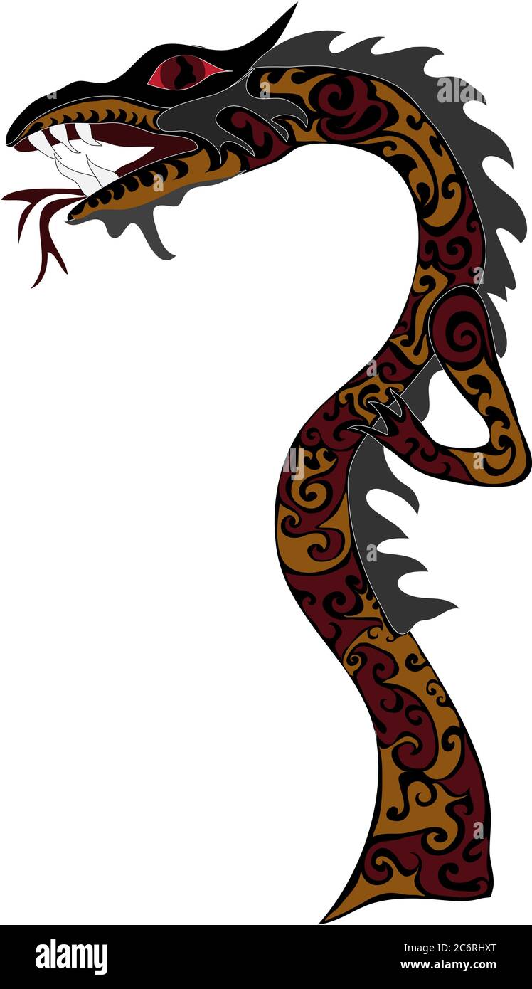 Detailed Chinese Dragon / Sea Monster Stock Vector Image & Art - Alamy