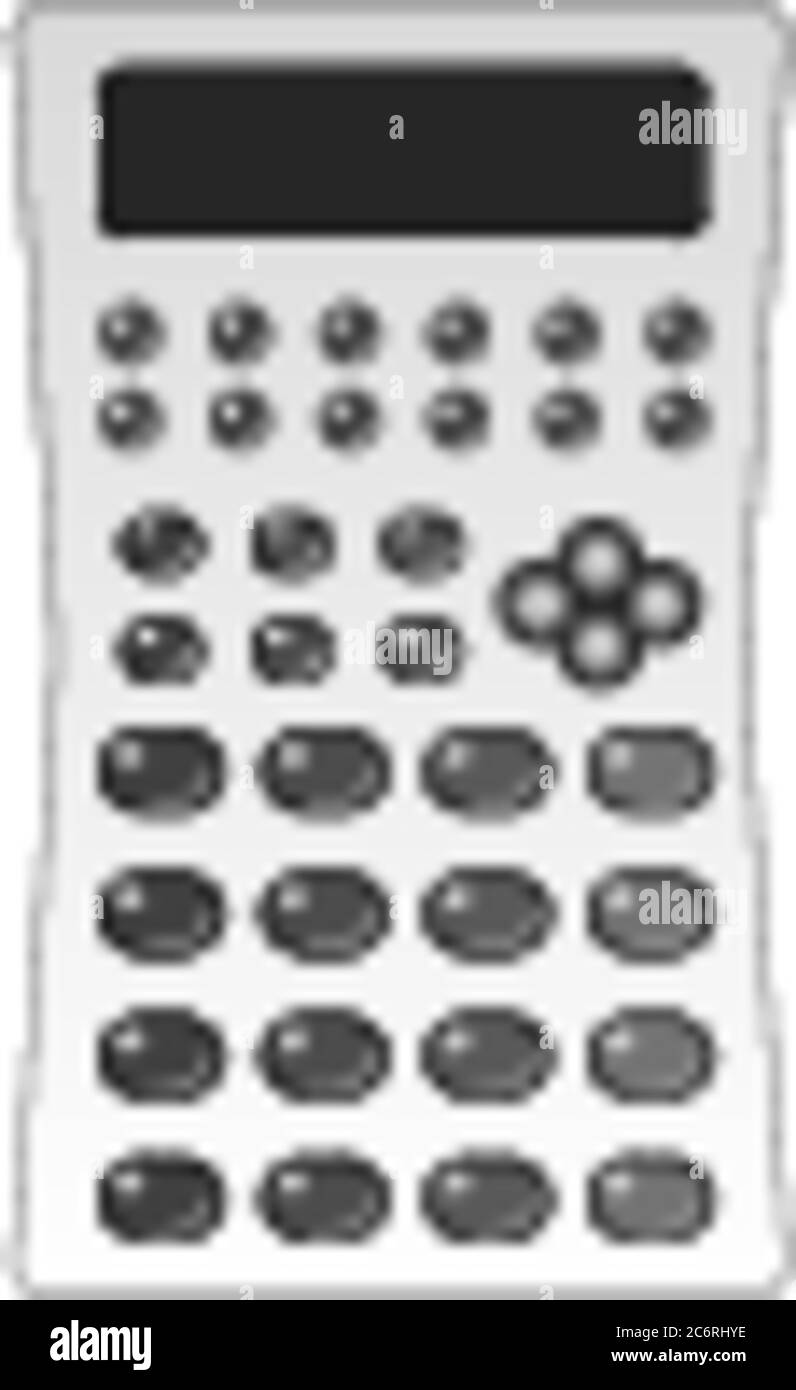 Simple Calculator with blank buttons and blank screen Stock Vector ...