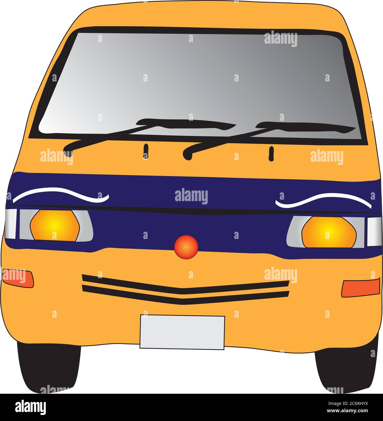 Bright orange van Stock Vector Images - Alamy