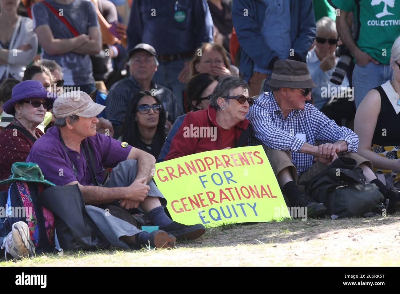 Grandparents for generational equity listen to speakers at the People's ...