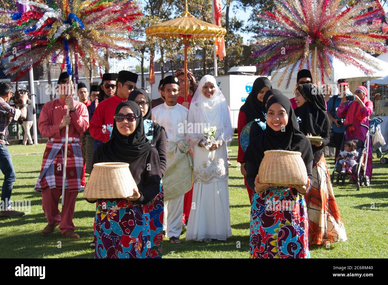 A traditional Malay wedding ceremony is performed at the Malaysia ...