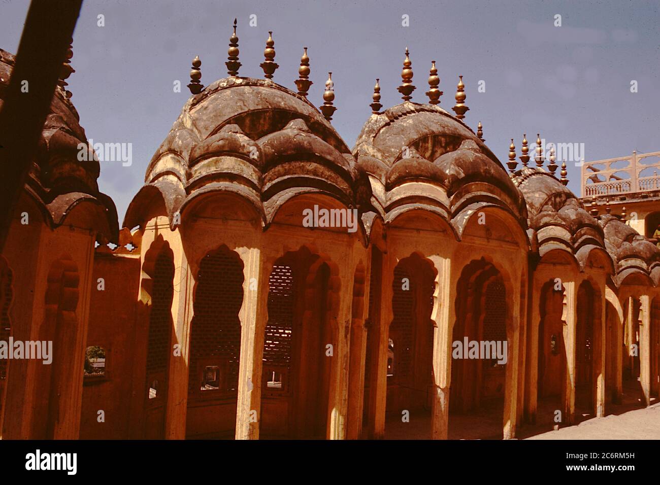 Back side view of balconies of famous Hawa Mahal in Jaipur, Rajasthan ...