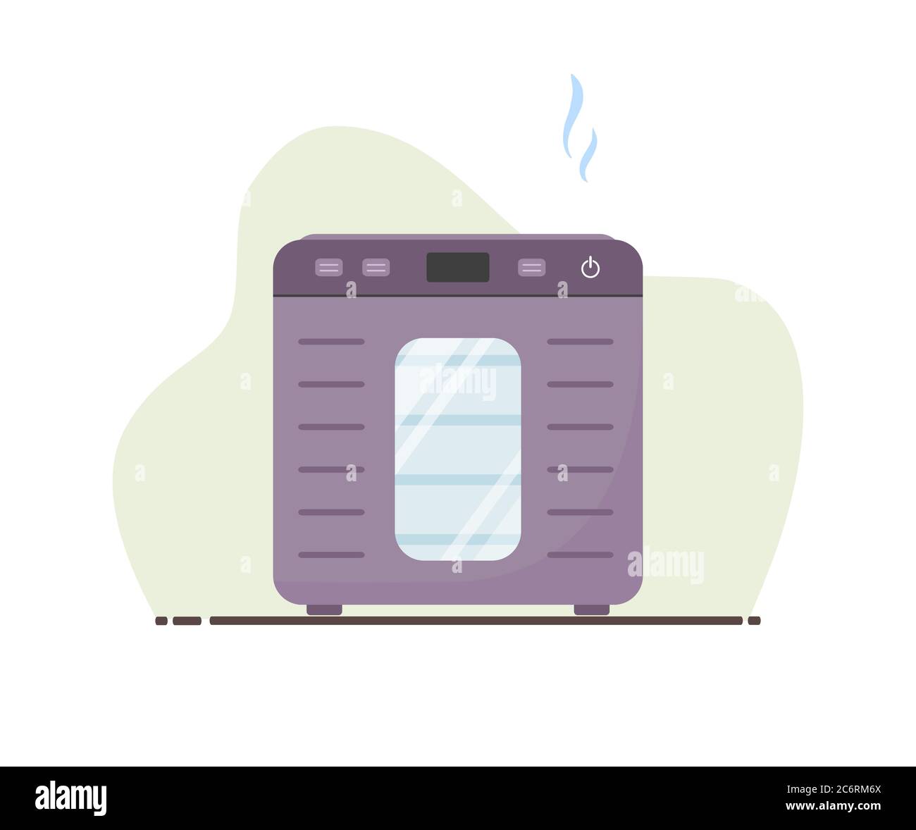 Electric food dehydrator or dryer machine. Healthy diet concept. Flat ...