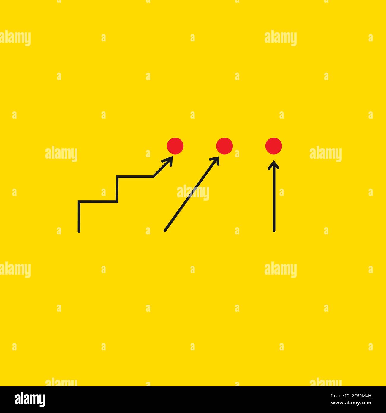 Achieving goal in various ways symbol. Different methods and ways to ... Achieving goal in various ways symbol. Different methods and ways to ...