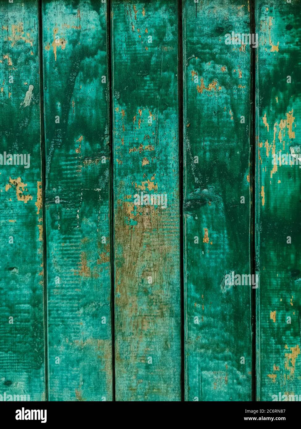 Green wood texture background. .Old ragged painted fence Stock Photo ...