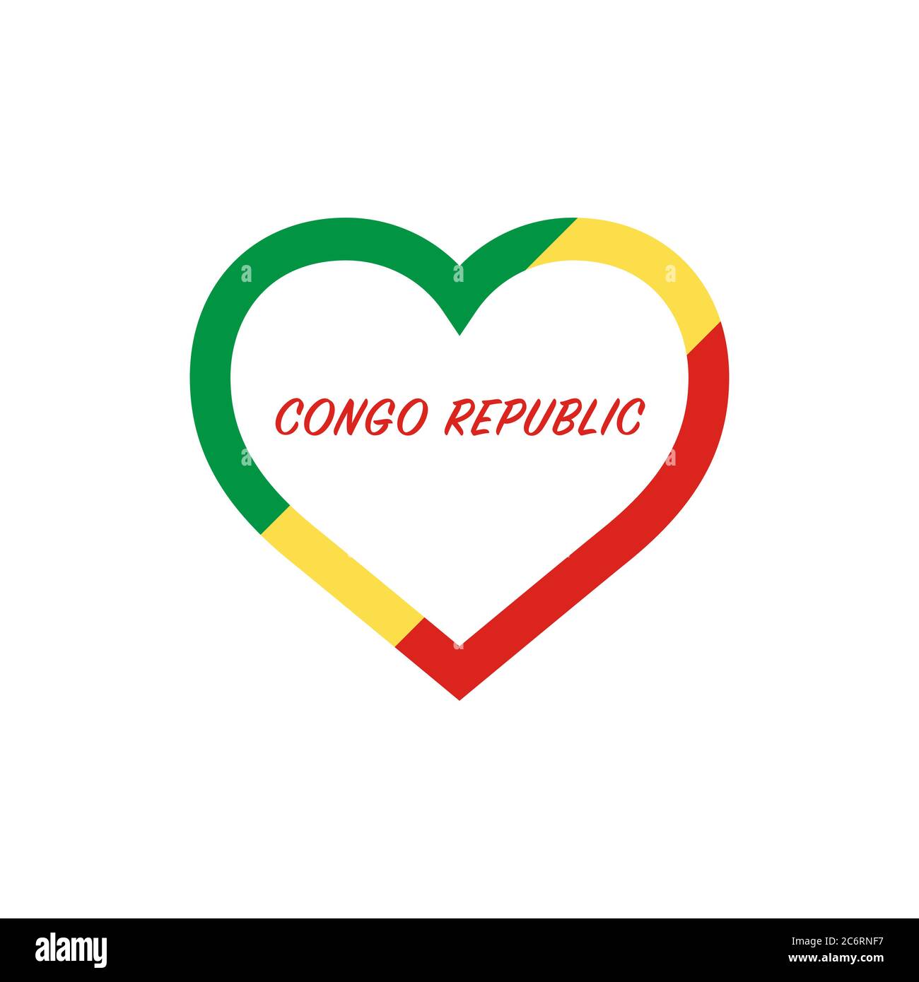 Congo Republic flag in heart. I love my country. sign. Stock vector ...