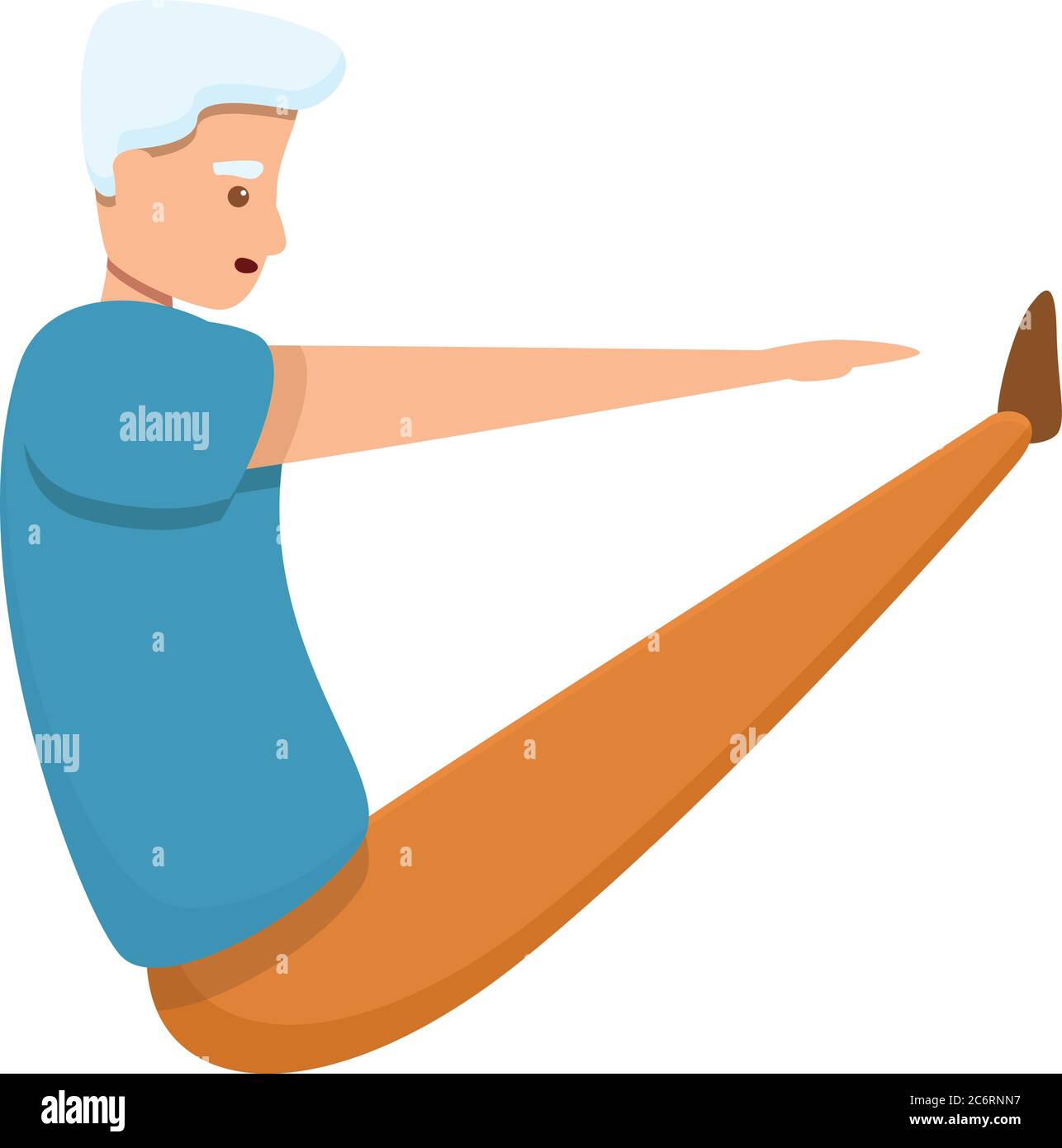 Senior man abs training icon. Cartoon of senior man abs training vector ...