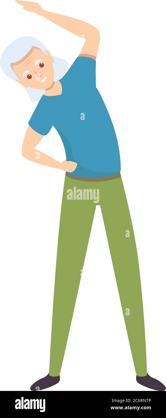 Adult morning exercise icon. Cartoon of adult morning exercise vector ...