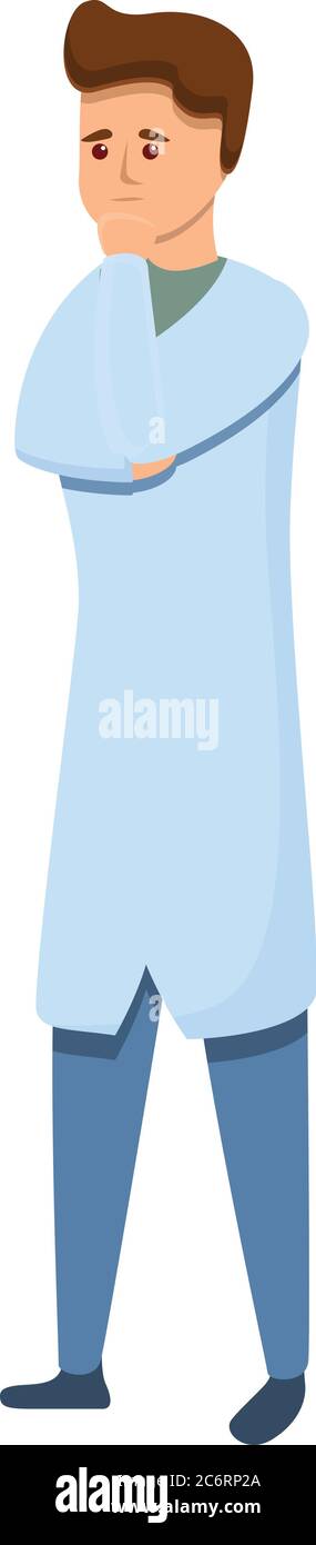 Sport doctor thinking icon. Cartoon of sport doctor thinking vector ...