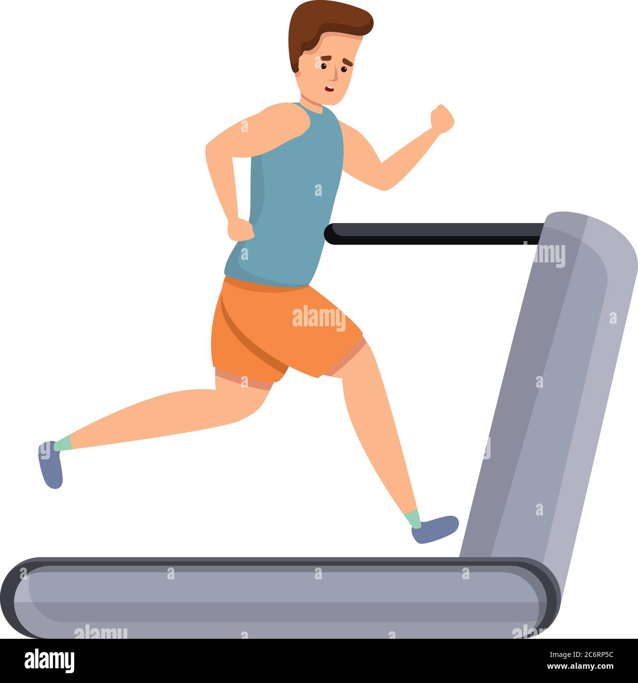 Sportsman run on treadmill icon. Cartoon of sportsman run on treadmill ...