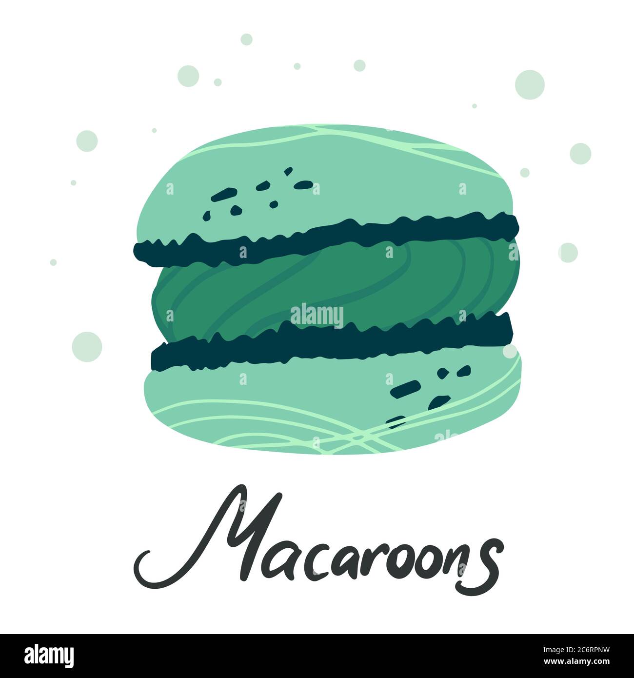 Colorful macaroons cookies. Menu dessert label product placements Stock ...