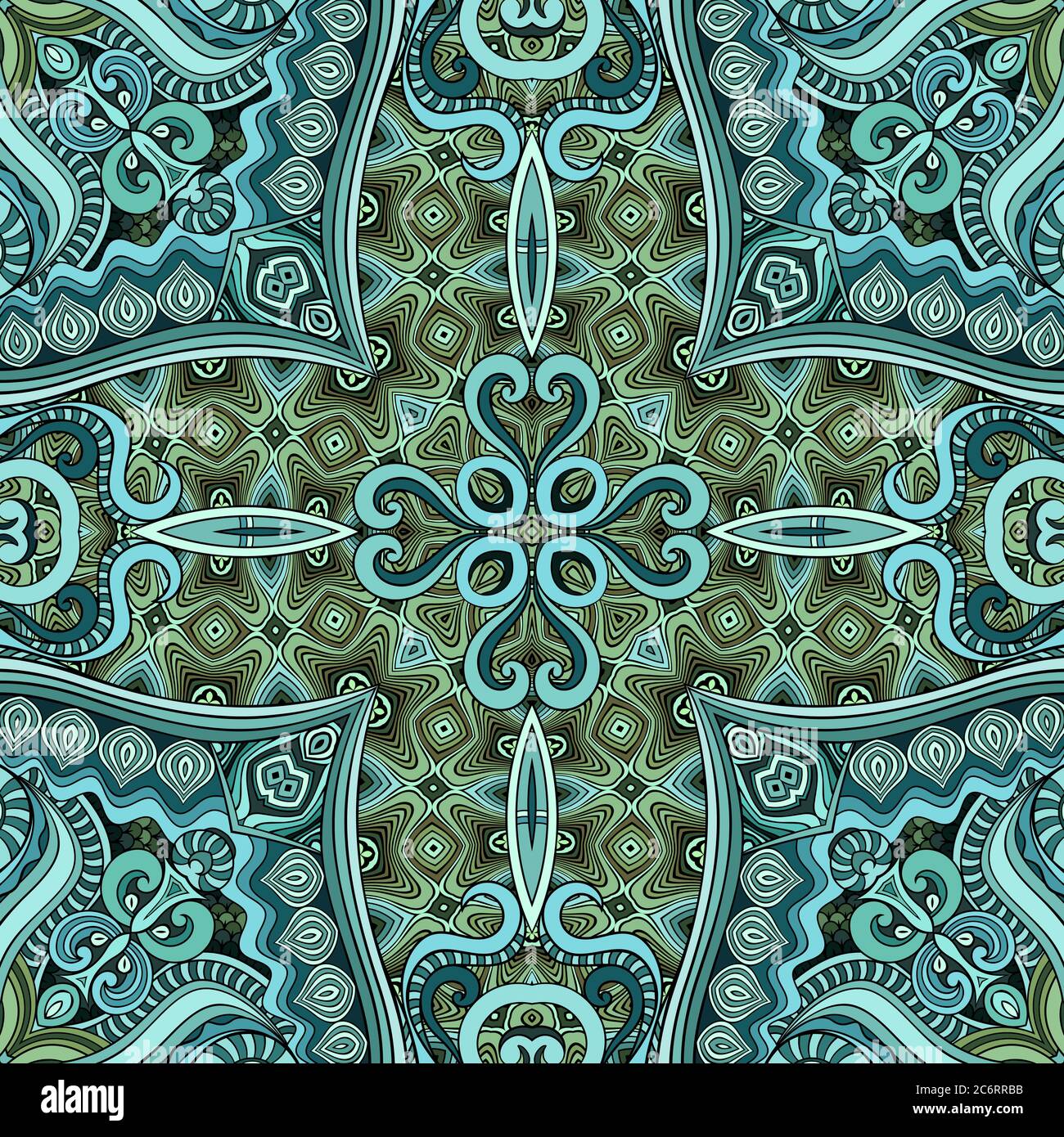 Vector abstract ethnic hand drawn seamless pattern Stock Vector Image ...
