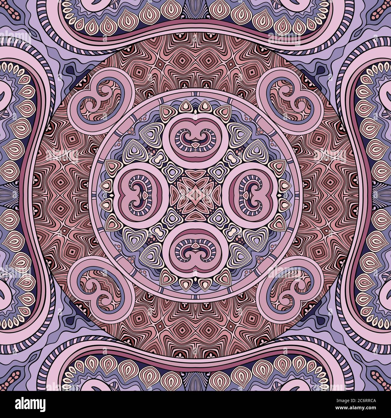 Vector abstract ethnic hand drawn seamless pattern Stock Vector Image ...